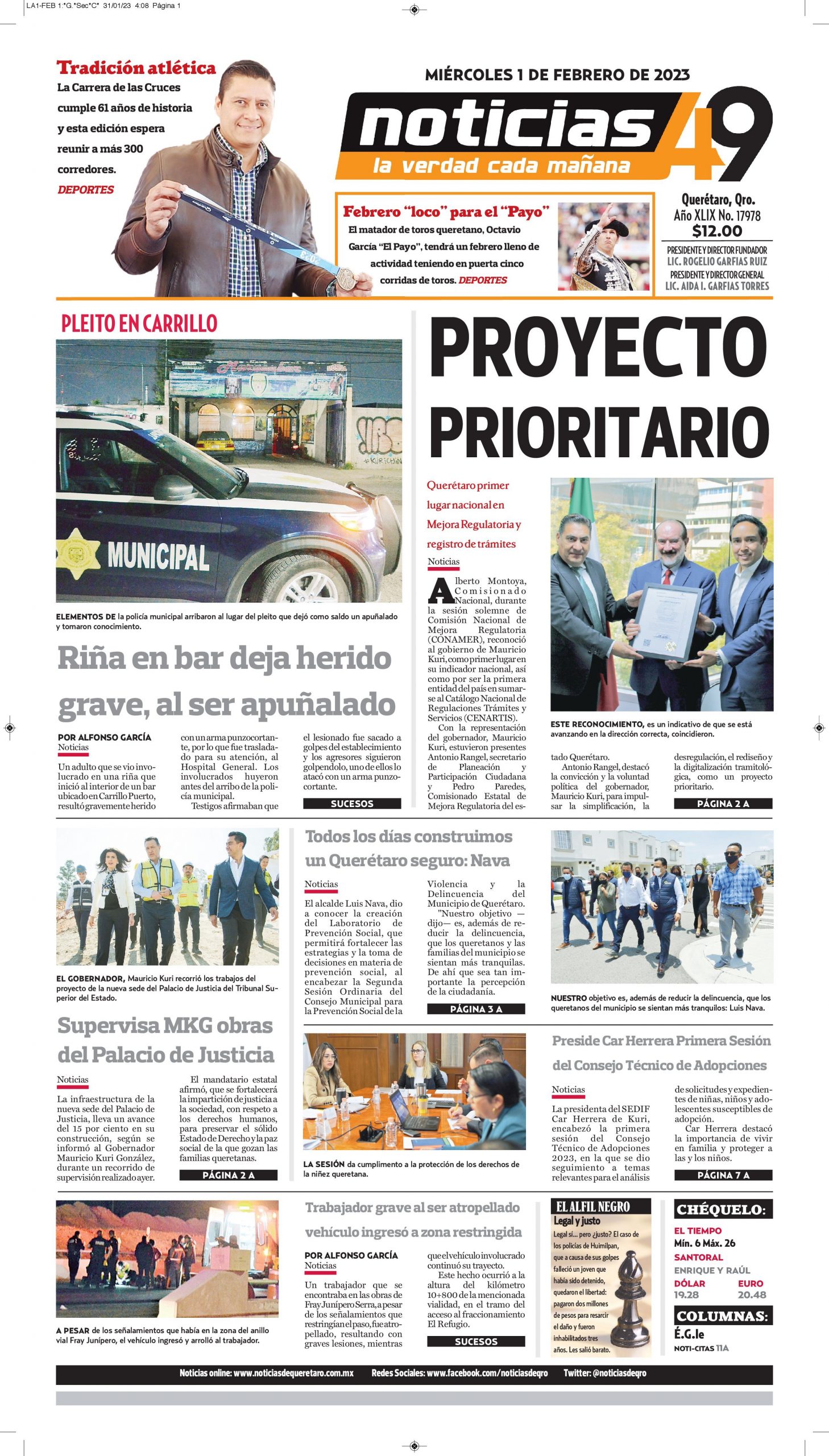¡Conoce la Portada de Hoy! - Noticias de Querétaro
