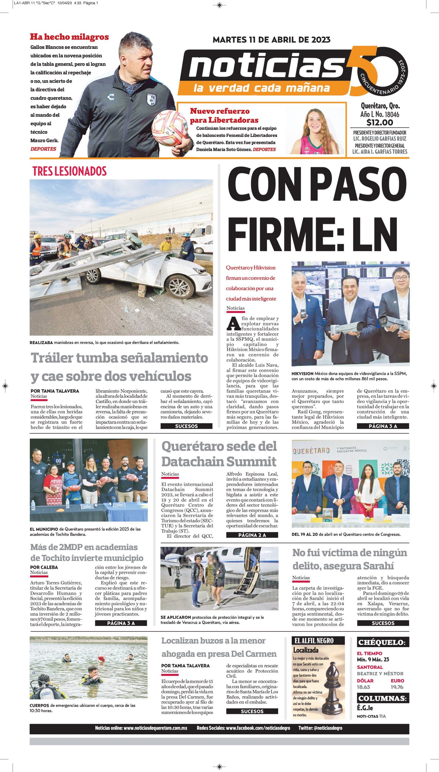 ¡Conoce la Portada de Hoy! - Noticias de Querétaro