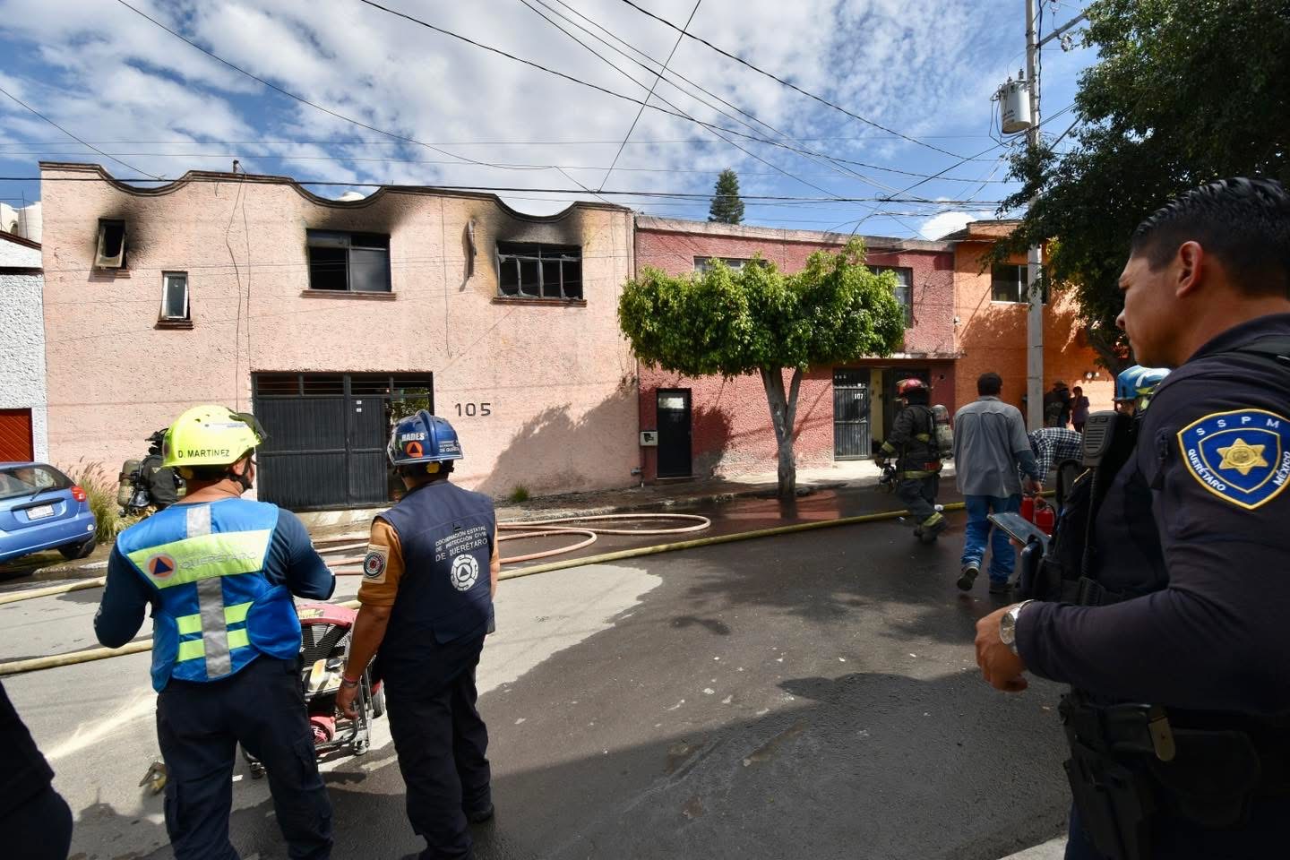Incendio en casa en Casa Blanca - Noticias de Querétaro