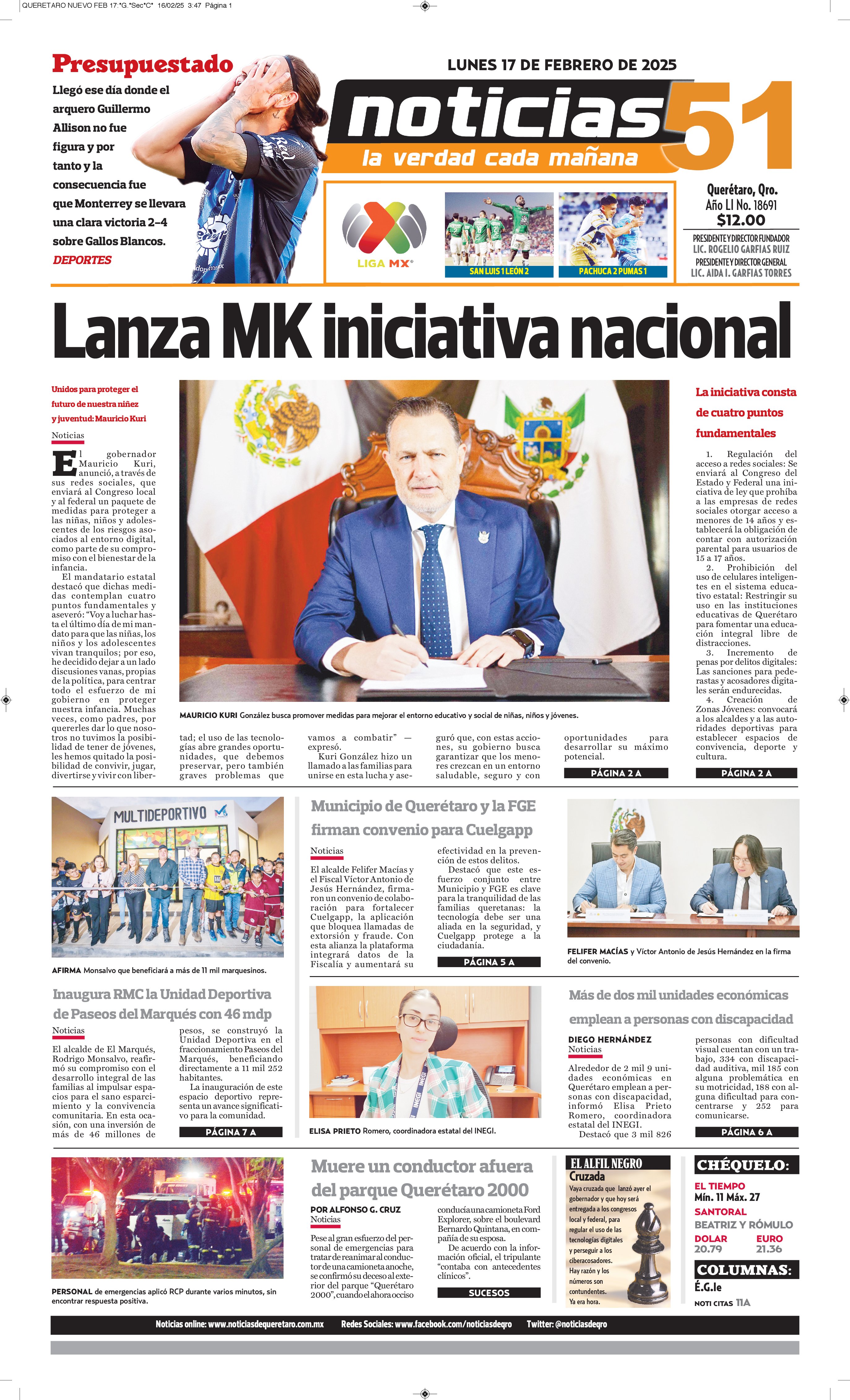 ¡Conoce la Portada de Hoy! - Noticias de Querétaro