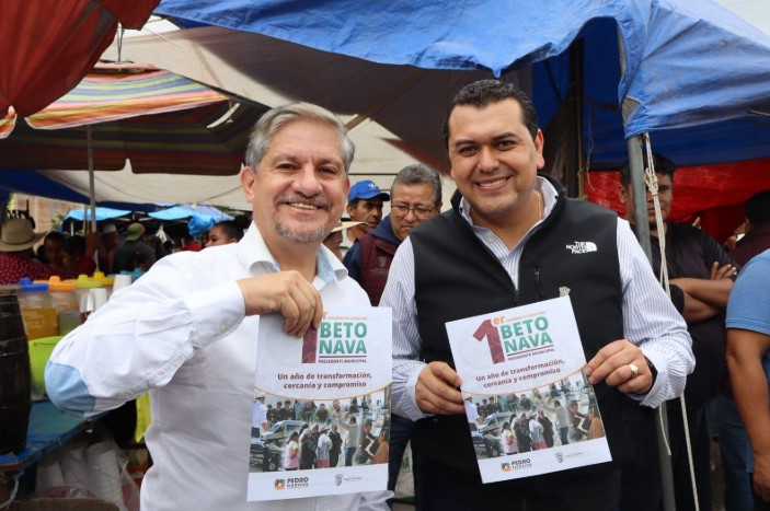 Rindió su informe Alberto Nava C. en el Mercado municipal de Pedro Escobedo - Noticias de Querétaro