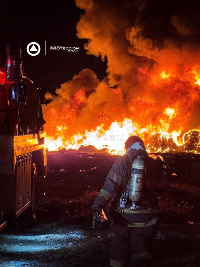 Arde predio en Chichimequillas - Noticias de Querétaro