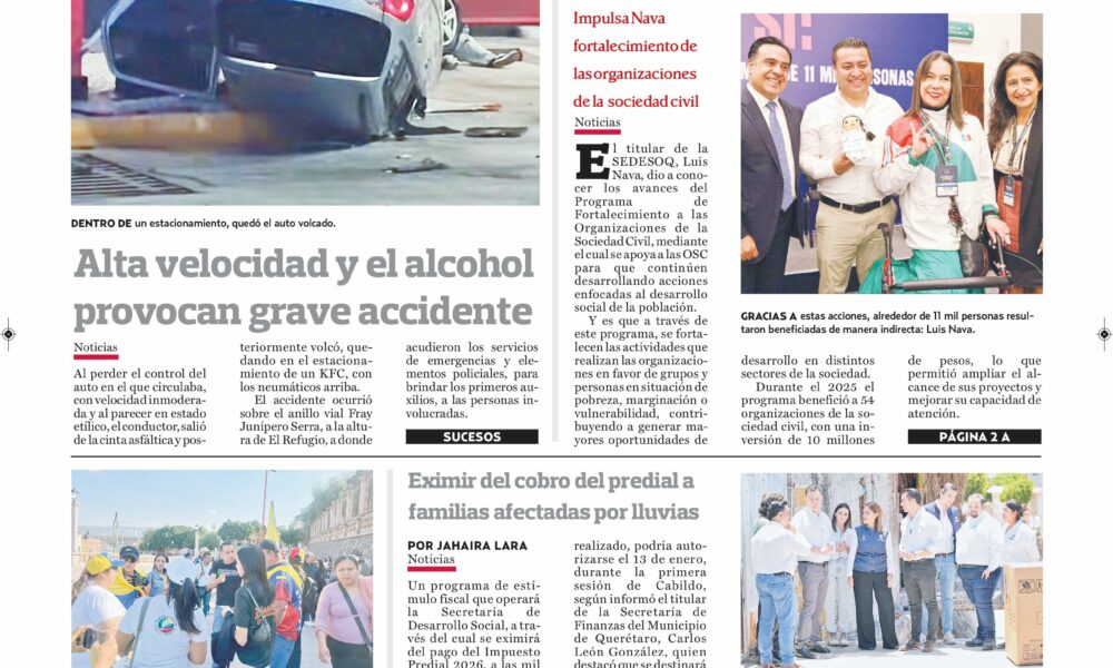 ¡Conoce la Portada de Hoy! - Noticias de Querétaro